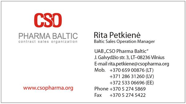 CSO Pharma Baltic - Ordering of the project